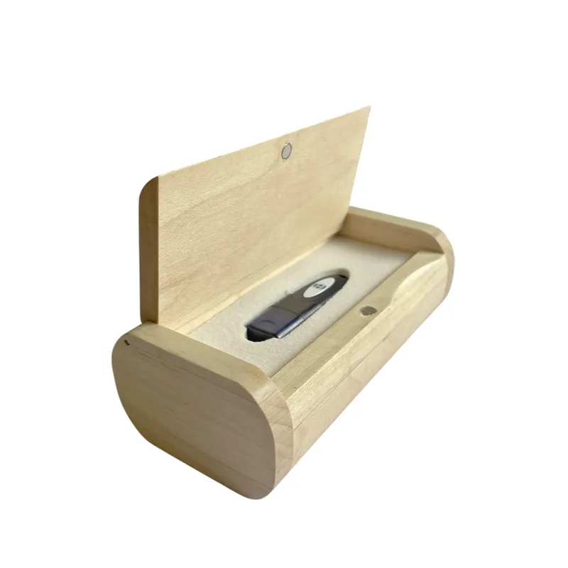 USB Box - Wooden Gift Box with EVA Inserts for USB Flash Drive - jnhony